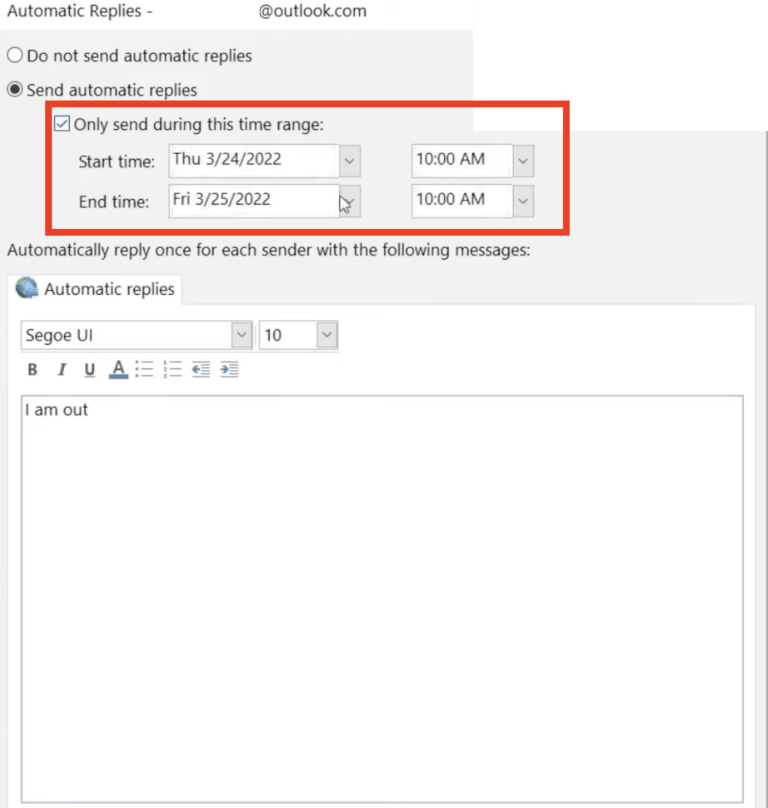 How to Set Up Outlook Automatic Reply | MyExcelOnline