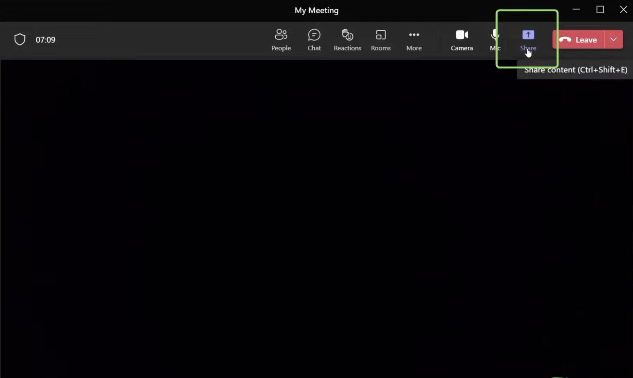 Share Screen in Teams Meeting | MyExcelOnline
