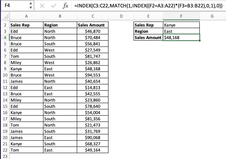 7 Easy Steps to Master INDEX MATCH with Multiple Criteria