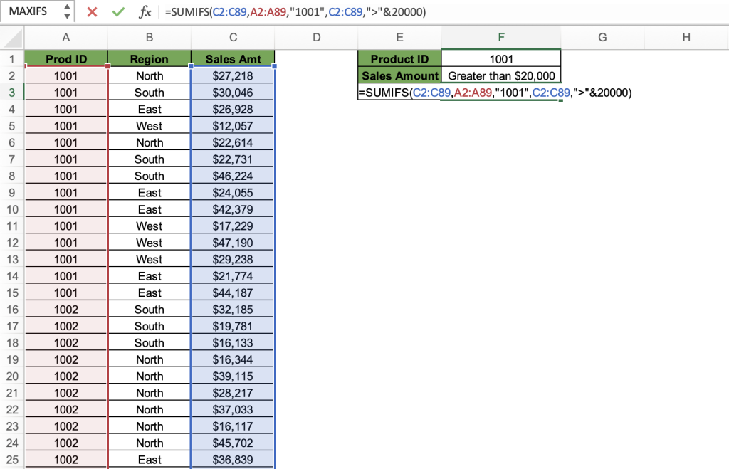 How To Use Sumifs Function In Excel Myexcelonline
