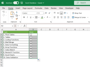 How to Insert Checkbox in Excel in 5 Easy Steps | MyExcelOnline