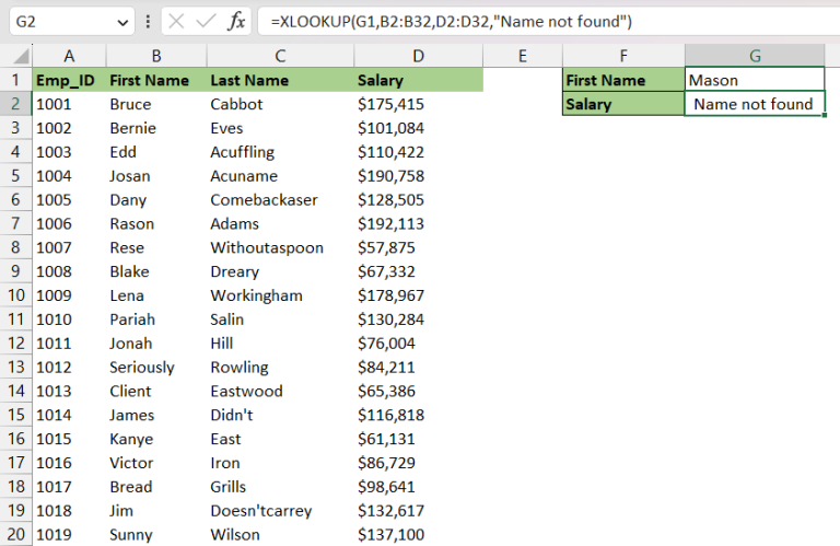 Top 11 Examples of Using XLOOKUP in Excel - The Ultimate Guide ...