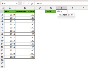 Calculate CAGR in EXCEL - 2 Quick & Useful Methods | MyExcelOnline