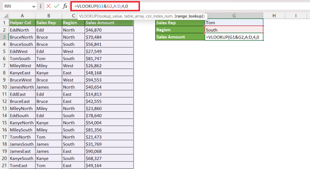 Mastering Vlookup With Multiple Criteria In Excel 3 Quick And Easy 6834