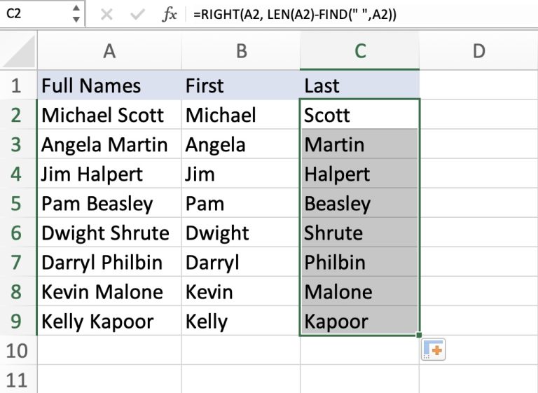 How to Separate Names in Microsoft Excel Easily | MyExcelOnline