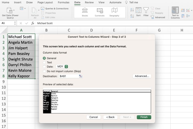 How to Separate Names in Microsoft Excel Easily | MyExcelOnline