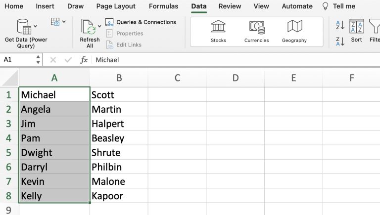 How to Separate Names in Microsoft Excel Easily | MyExcelOnline