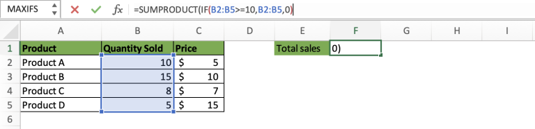 How to Use SUMPRODUCT with IF in Excel – 3 Perfect Examples