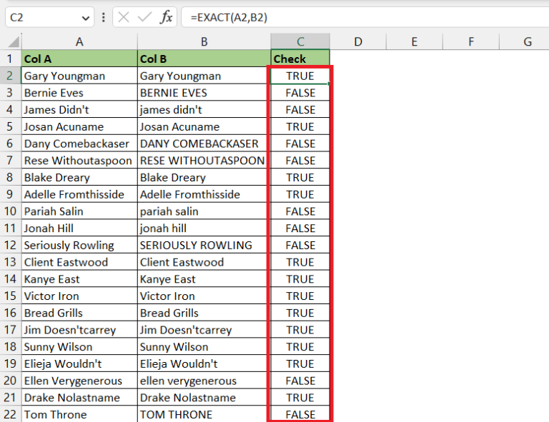 6 Different Ways to Compare Two Columns in Excel - A Detailed Tutorial ...