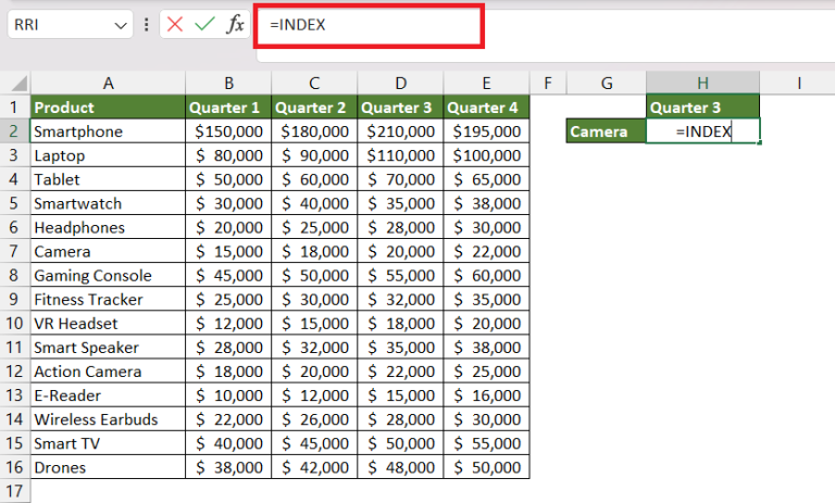 Master The Power Of Index In Excel 2 Different Forms Array And Reference Myexcelonline