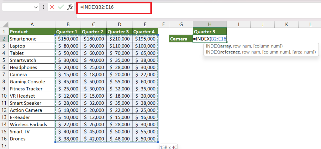 Master The Power Of Index In Excel 2 Different Forms Array And Reference Myexcelonline