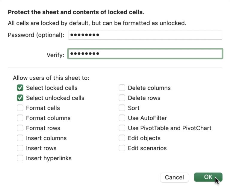Protect Excel Sheets Made Easy: With or Without a Password | MyExcelOnline