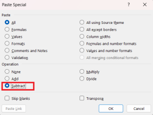 5 Simple Methods to use Subtraction in Excel | MyExcelOnline