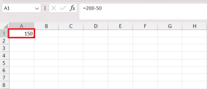 5 Simple Methods to use Subtraction in Excel | MyExcelOnline