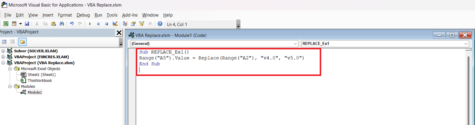How To Use Vba Replace Function In Excel A Guide To Text Manipulation With 4 Examples