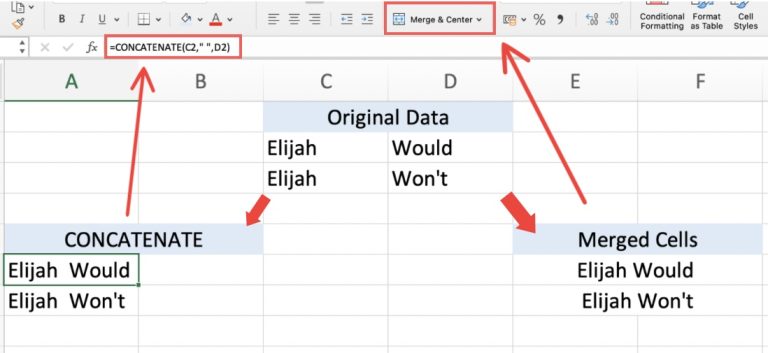 Concatenate in Excel - With and Without Separator | MyExcelOnline