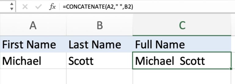 Concatenate in Excel - With and Without Separator | MyExcelOnline
