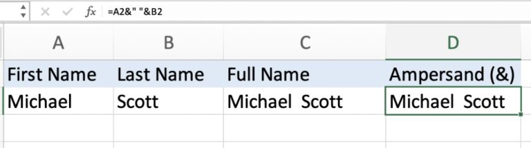 Concatenate in Excel - With and Without Separator | MyExcelOnline