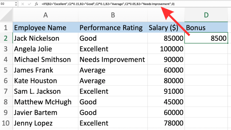 Understanding the IFS Function in Excel with Examples! | MyExcelOnline
