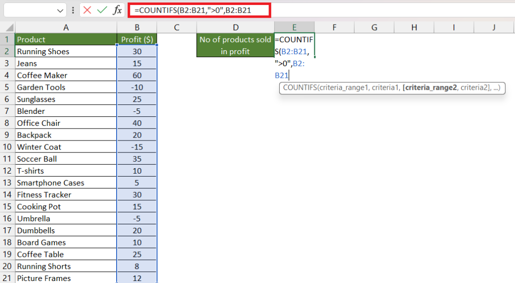 Countif Greater Than 0 In Excel A Detailed Guide Myexcelonline 3623