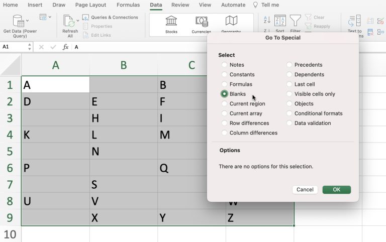 How to Delete Blank Cells in Excel | MyExcelOnline