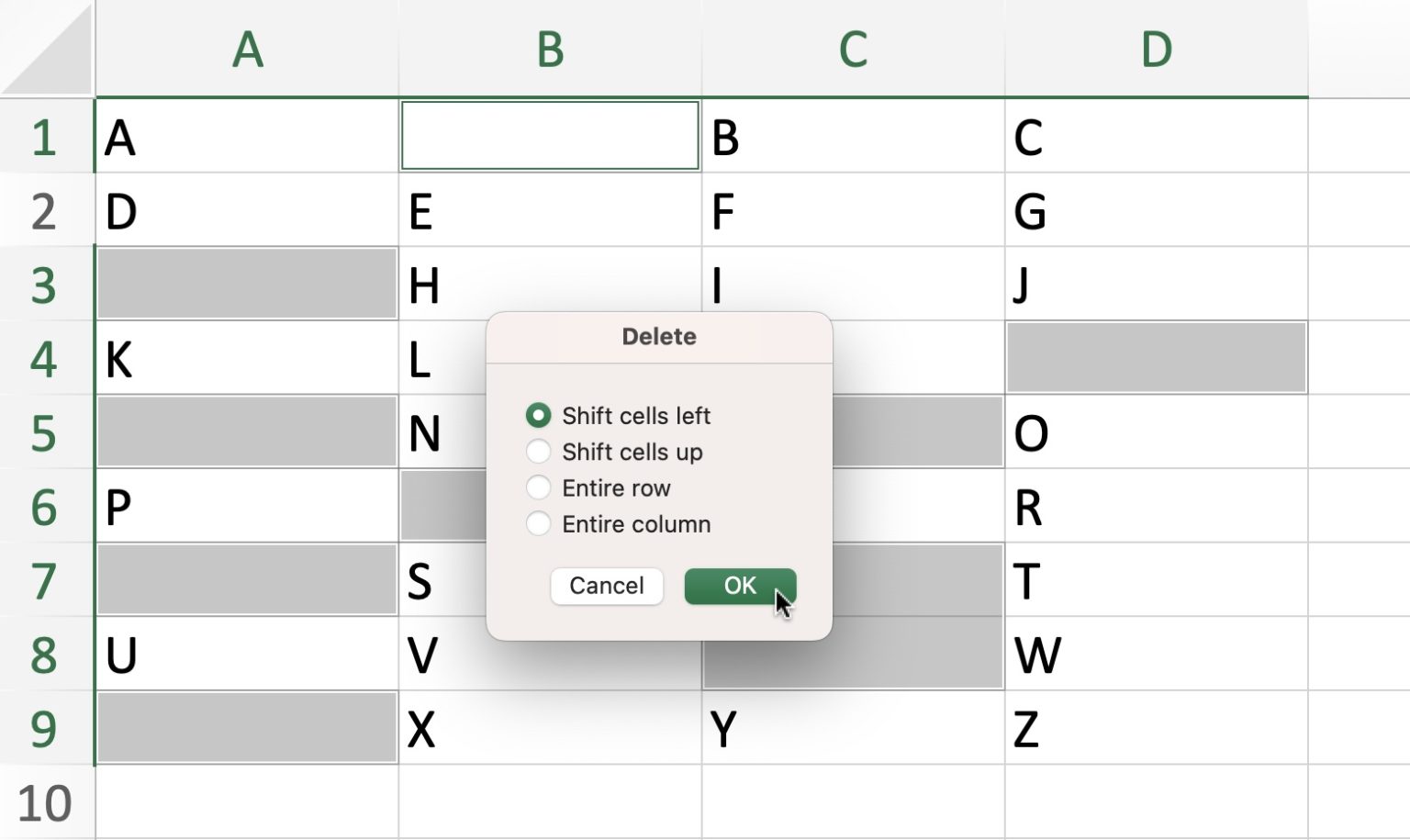 How to Delete Blank Cells in Excel | MyExcelOnline