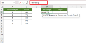 How to use LINEST function in Excel | MyExcelOnline