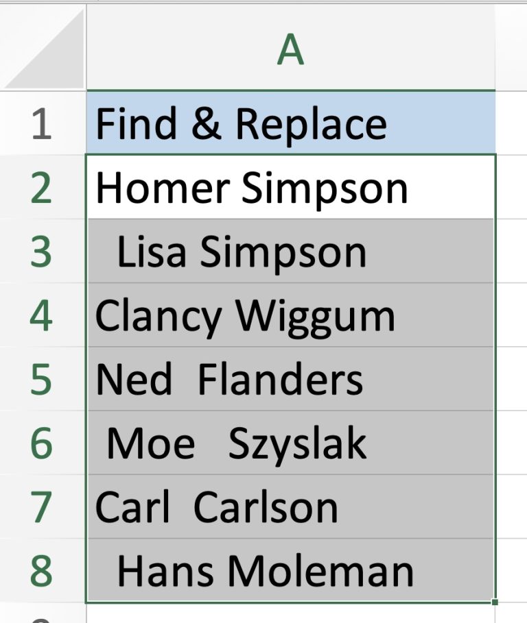 How to Delete Spaces in Excel - Line Breaks, and Non-Breaking Characters in Excel | MyExcelOnline