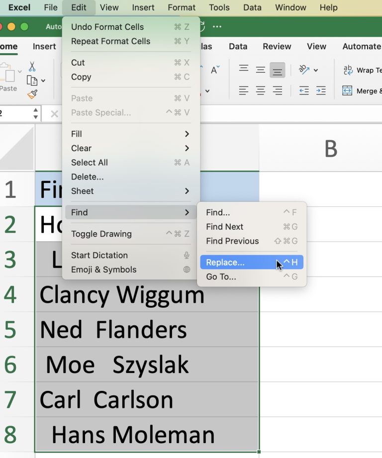 How to Delete Spaces in Excel - Line Breaks, and Non-Breaking Characters in Excel | MyExcelOnline