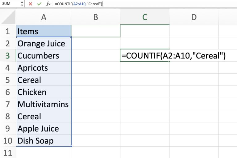The COUNTIF Function for Beginners in Excel | MyExcelOnline