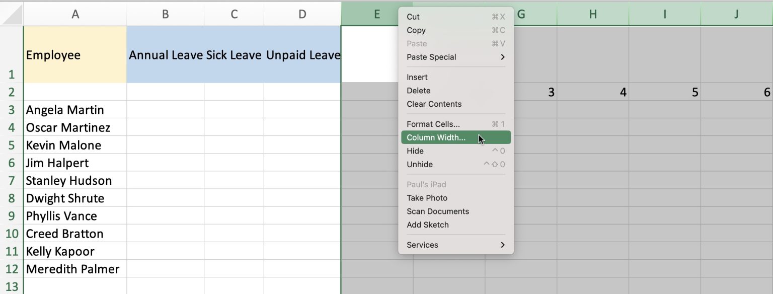 How to Create A Yearly Leave Record for Employees in Excel - The Easy ...