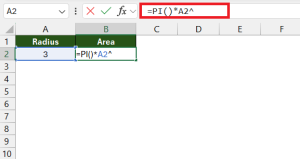 How to Calculate the Area of Circle in Excel: A Step-by-Step Guide ...