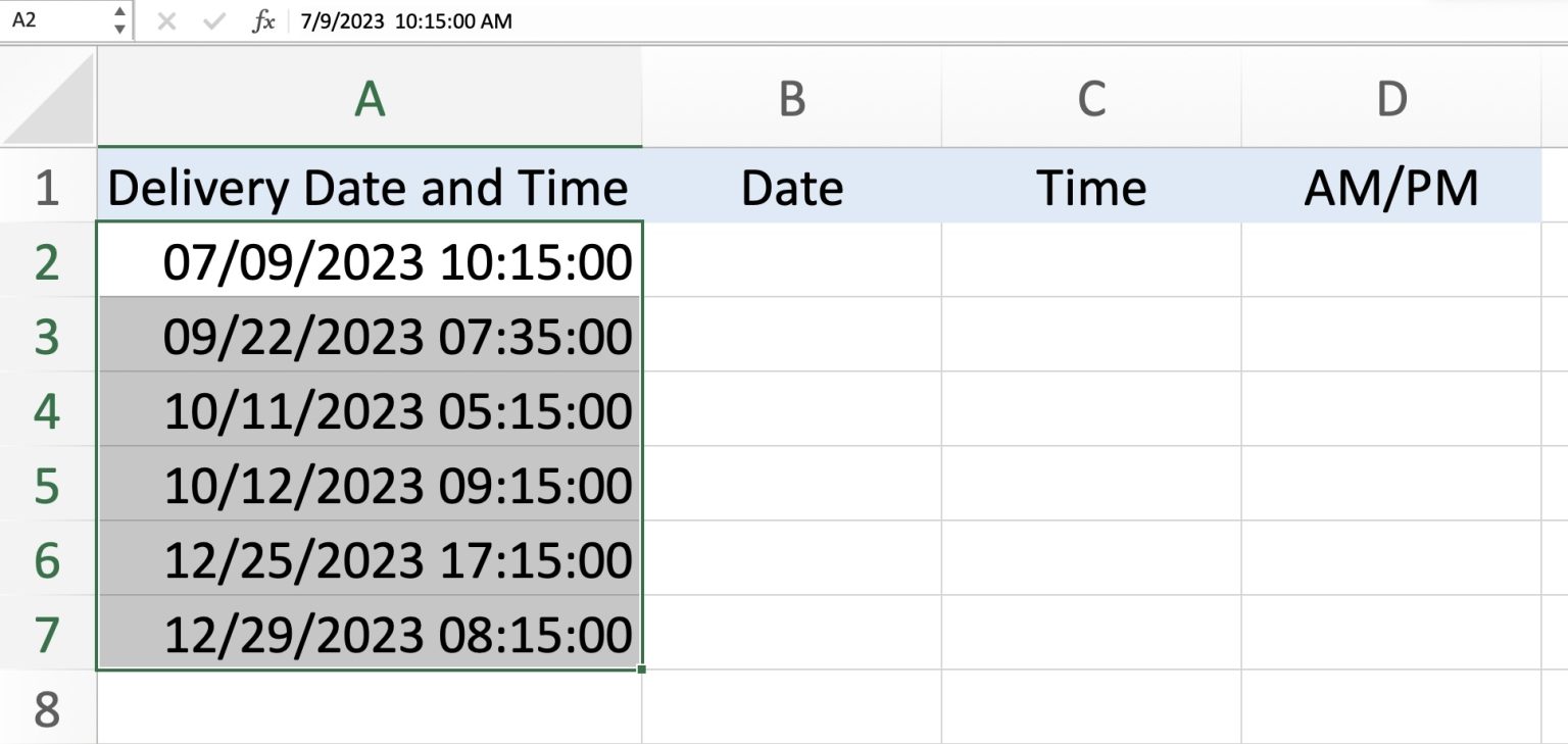 How to Separate Date and Time in Excel | MyExcelOnline
