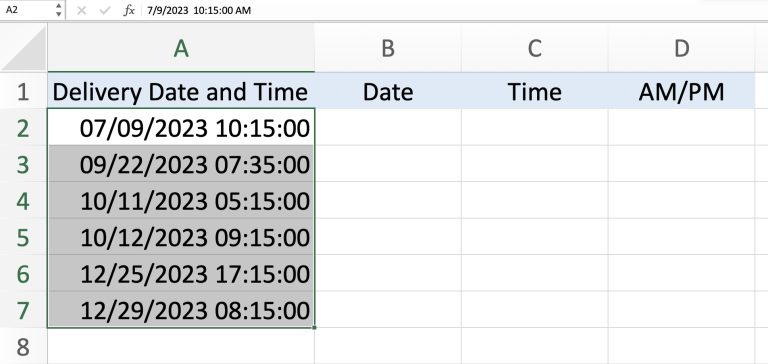How To Separate Date And Time In Excel Myexcelonline