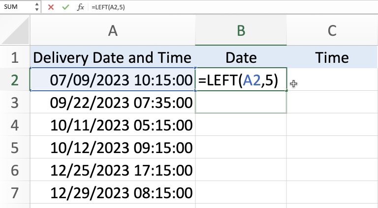 How To Separate Date And Time In Excel Myexcelonline