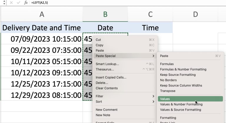 How to Separate Date and Time in Excel | MyExcelOnline