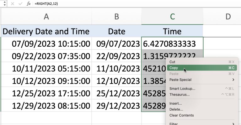 How to Separate Date and Time in Excel | MyExcelOnline
