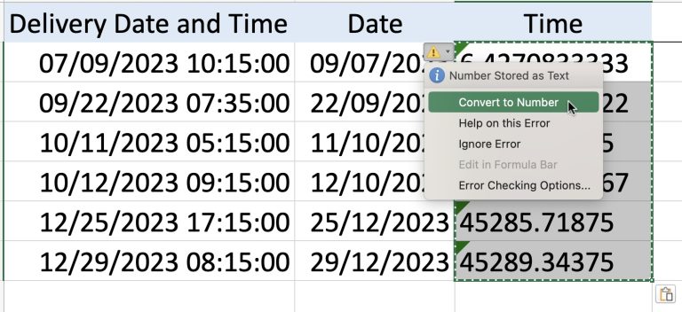 How to Separate Date and Time in Excel | MyExcelOnline