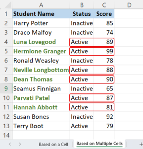 How to Use Conditional Formatting Based on Another Cell | MyExcelOnline
