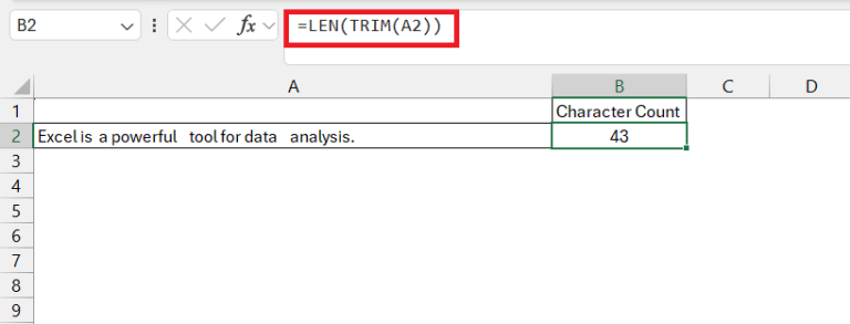 How to Count Characters in Excel - 3 Easy Formulas | MyExcelOnline