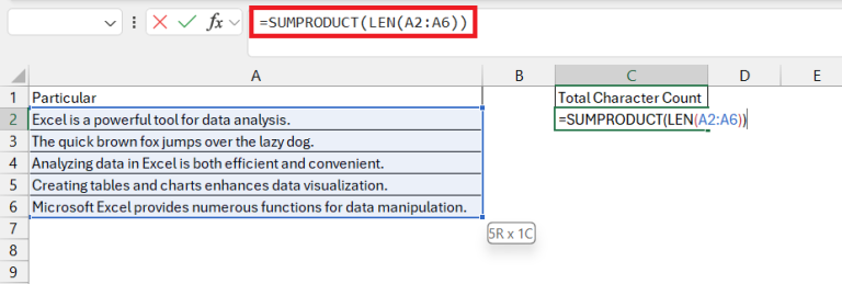 How To Count Characters In Excel 3 Easy Formulas Myexcelonline