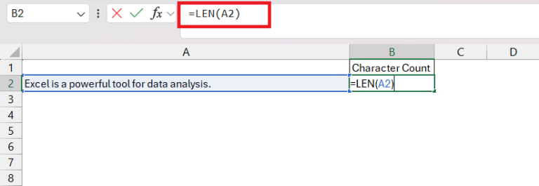 How To Count Characters In Excel 3 Easy Formulas Myexcelonline