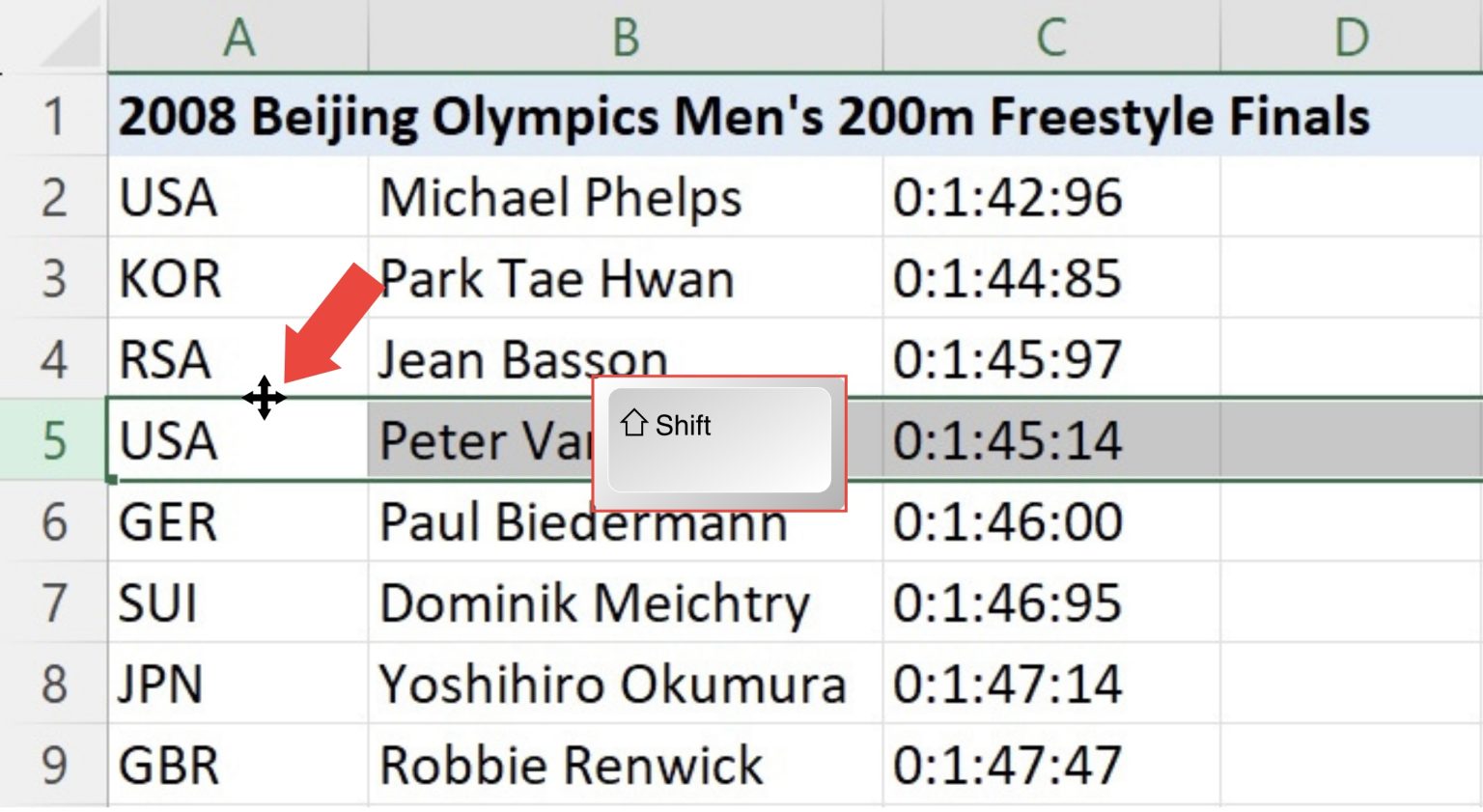 How to Move Rows in Excel - 5 Easy Ways! | MyExcelOnline