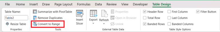 How to Remove Table Formatting in Excel - 4 Easy Ways | MyExcelOnline