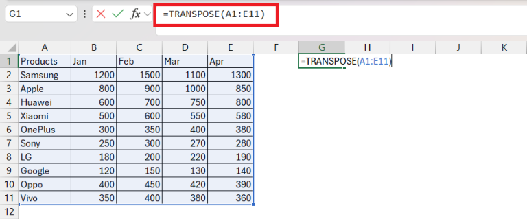 How To Transpose In Excel 3 Useful Methods Myexcelonline