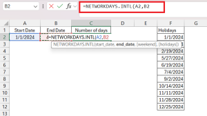 How to Calculate Workdays in Excel - 3 Useful Formulas | MyExcelOnline