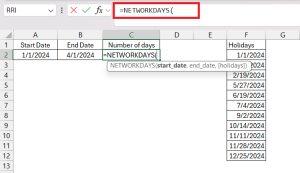 How to Calculate Workdays in Excel - 3 Useful Formulas | MyExcelOnline