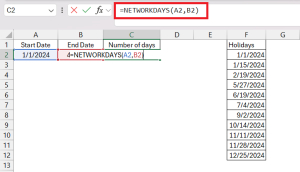 How to Calculate Workdays in Excel - 3 Useful Formulas | MyExcelOnline