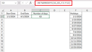 How to Calculate Workdays in Excel - 3 Useful Formulas | MyExcelOnline