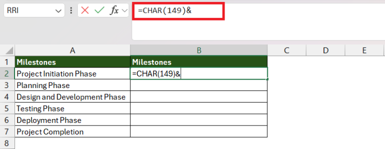 How to Add Bullet Points in Excel - Top 7 Ways | MyExcelOnline